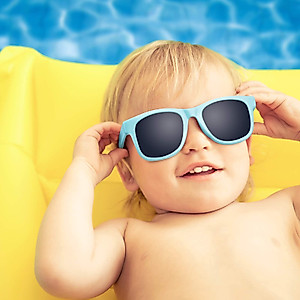 NACUWA Baby Sunglasses - 100% UV Proof Sunglasses for Baby, Toddler, Kids - Ages 0-2 Years - Case and Pouch included