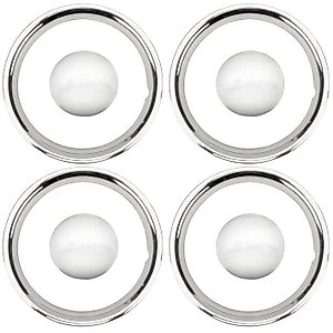 Baby Moon Chrome Hubcaps and 15 Inch Wheel Beauty Rings
