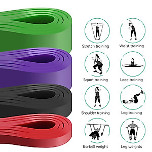 Resistance Band, Pull Up Bands, Pull Up Assistance Bands, Workout Bands, Exercise Bands, Resistance Bands Set for Legs, Working Out, Muscle Training, Physical Therapy, Shape Body, Men and Women