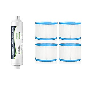 Futuer Way 1 Pack Garden Hose End Pre Filter + 4 Pack Type S1 Spa Filter