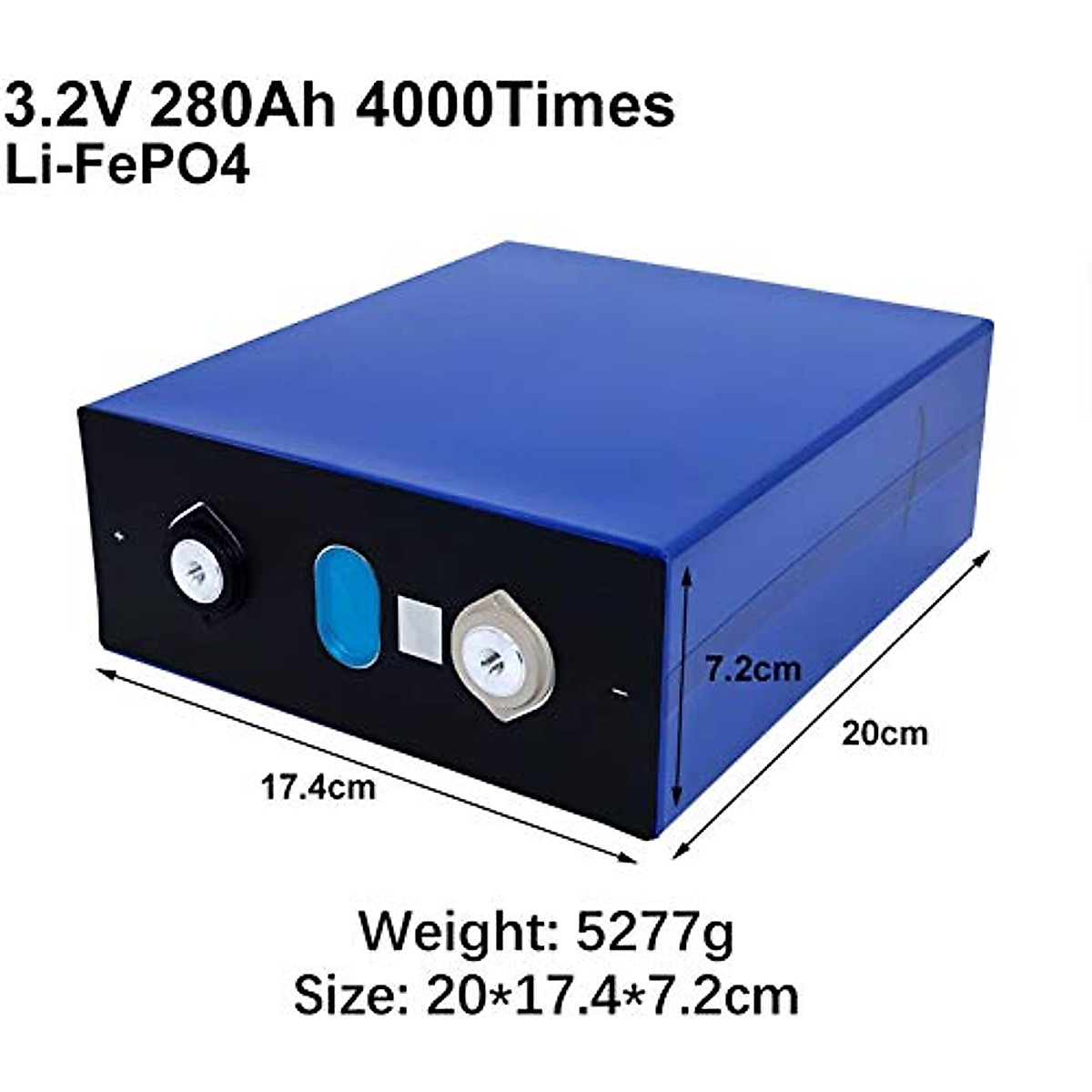 4pcs Lot LiFePO4 3.2V 280Ah Cells for 12V 280Ah Home Solar Energy Storage System RV Battery with Bus Bars (4PCS/LOT)