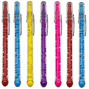 Maydahui 15PCS Maze Puzzle Shape Ballpoint Pen Novelty Creative Pens Blue Ink for Adults Student