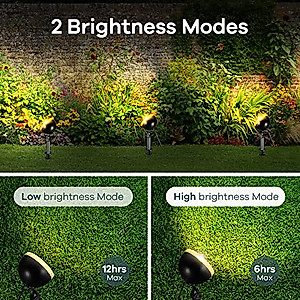 Linkind Solar Spot Lights Outdoor, 4-in-1 Solar Landscape Spotlights Outdoor IP67 Waterproof, 9.8ft Cable Dusk to Dawn Solar Outdoor Lights for Garden, Yard, Driveway Walkway, Patio, Warm White 3000K