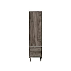 Sauder Clifford Place Storage Cabinet, L: 15.51" x W: 18.50" x H: 58.27", Jet Acacia Finish
