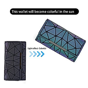 Wallets for Women Tote Bag Geometric Handbags Luminous Ladies Handbags Wallets and Handbags Messenger Bags Ladies Holographic Messenger Shoulder Bags (Glow-8)……