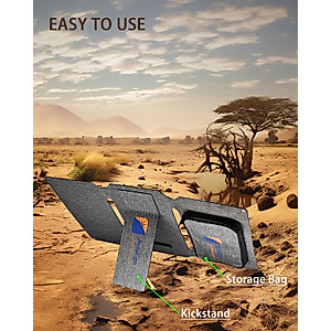 Portable Solar Panel, ActuEgo 30W Solar Panels Portable IP65 Portable Solar Charger for Cell Phone IP65 Waterproof Solar Panel Kit 18V DC/USB/USB-C for Power Station/Camping/Hiking/Outdoor Avtivities