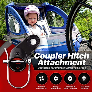 Angled Bike Trailer Hitch Attachment | Compatible with Instep and Schwinn Bike Trailers, Bike Coupler for a Wide Range of Bicycle Carriers, Trailer Sizes, Models, and Styles