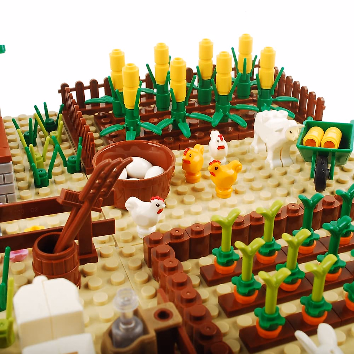 BAENRCY Farm Field Set Building Blocks Plant Animal Crops Building Bricks Kit DIY Building Set Compatible All Major Brands (Animal)