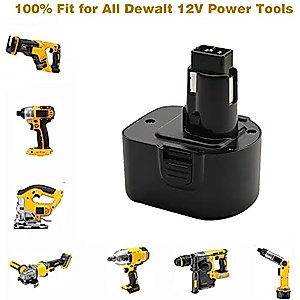 CEENR 4000mAh 12V Battery Compatible with Dewalt 12 Volt Battery XRP DW9071 DW9072 DC9071 DE9037 DE9071 DE9072 DE9074 DE9075 Replacement for Dewalt 12 V Cordless Power Tools - 2 Pack Ni-Mh