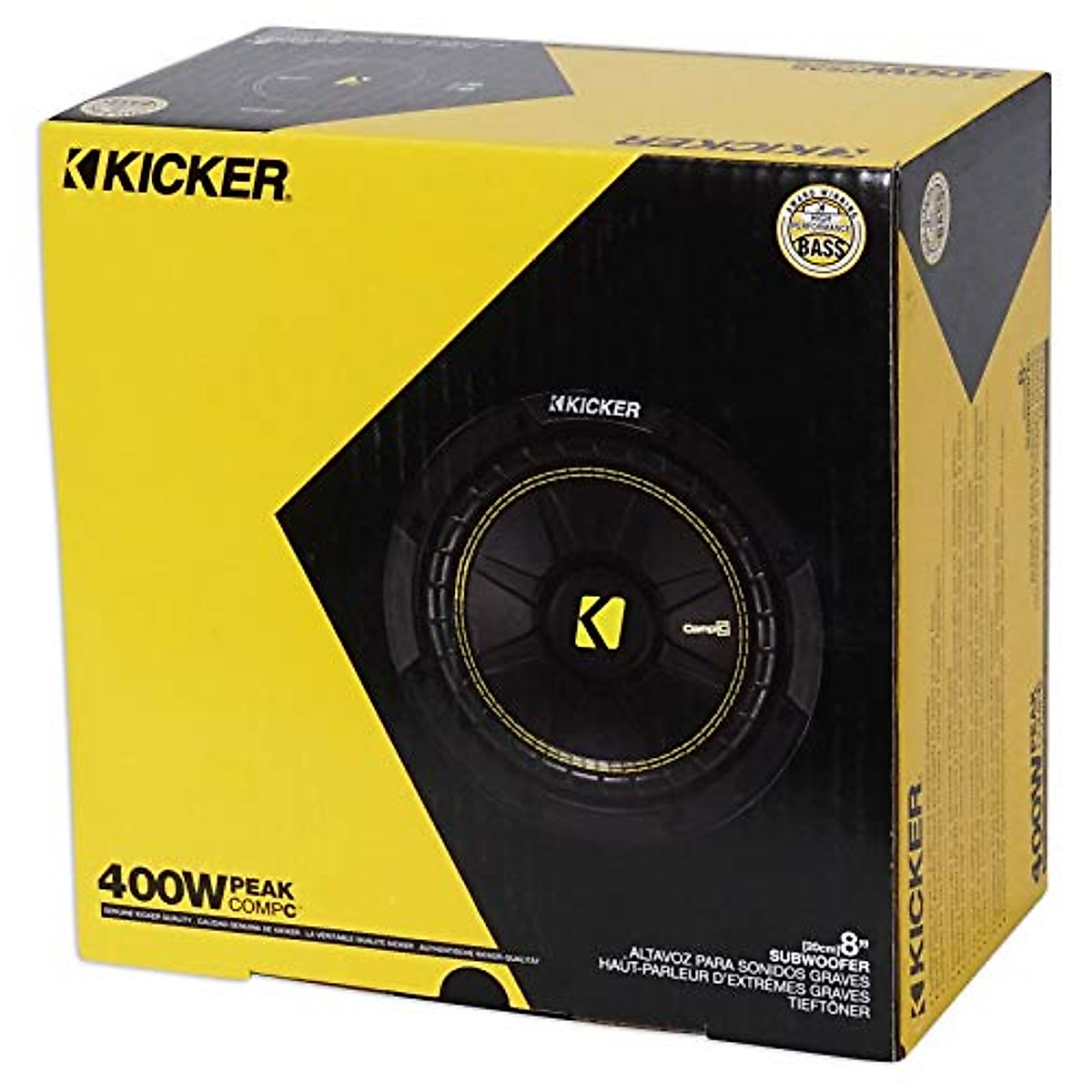 KICKER CWCS84 CompC 8" Subwoofer Single Voice Coil 4-Ohm