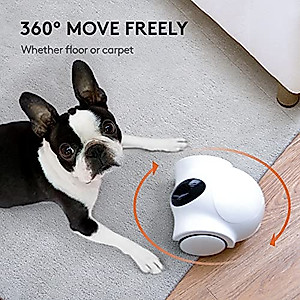 Smart Pet Camera, GULIGULI Movable Companion Robot for Pets, Dog Treat Camera, 1080P Full HD WiFi Pet Camera with Phone App, Night Vision, 2-Way Audio, No Monthly Fee (2.4G WiFi ONLY)