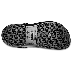 Crocs Unisex-Adult Bistro Clog, Slip Resistant Work Shoe, Black, 16 Women/14 Men