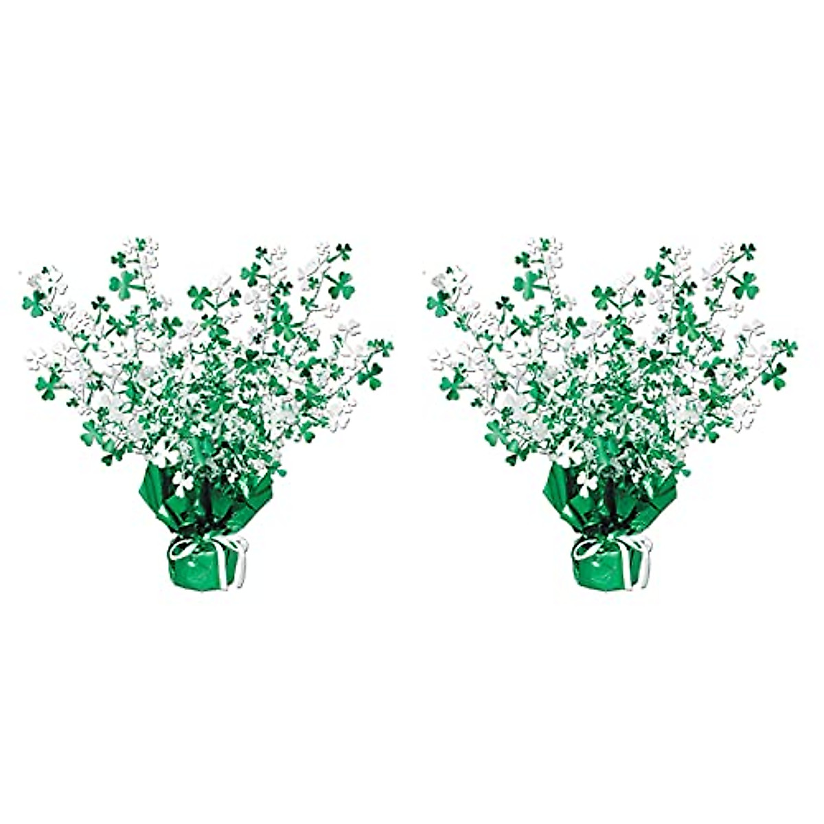 Beistle Shamrock Centerpiece, 15", Green/White