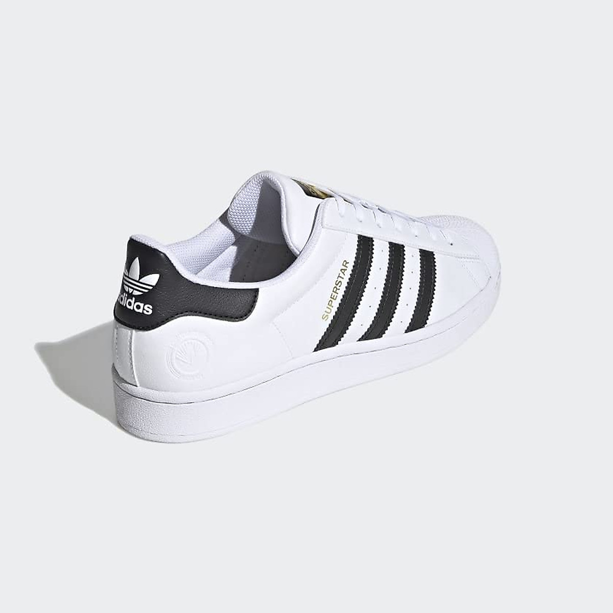 adidas Originals Men's Superstar Discontinued Sneaker, White/Black/Green (Vegan), 11