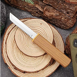 UNROEVS 2-Piece Kitchen knife Set,Double-edged Knife with Stainless Steel Paring Knife,Ultra Sharp Kitchen Knife,Portable Compact Knives for Camping,Hiking.