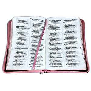 Biblia Letra Gigante para Mujer con Cierre Reina Valera 1960 manual rosado floral con indice
