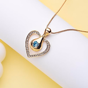 Catuni Gold Heart Necklace Cosplay Glitter Bottle Pendant Necklace for Women BFF Gift