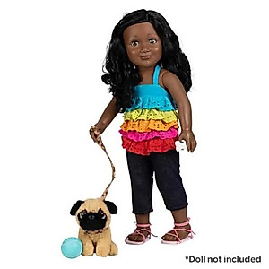 Adora Amazon Exclusive Amazing Pets - Soft and Cuddly Plush Pet for Amazing Girls Collection, Doll Accessory Set, Birthday Gift For Ages 6+ - Preston the Brown Pug