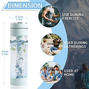 FXTNKYY Portable Sparkling Water Maker，440ml Soda Maker Machine, Personal Eltzer Machine for Home and Outdoor Use ，Carbonated Water Machine No Electricity,BPA Free