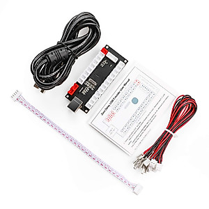 Easyget 2 Player Zero Delay Generic Game Controller USB to Joystick for MAME & Raspberry Pi 1/2/3 RetroPie DIY Projects Support for SANWA Parts