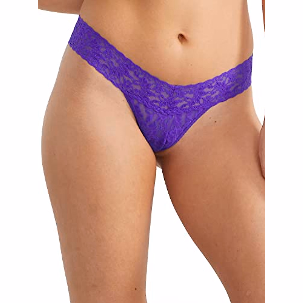 hanky panky Signature Lace Low Rise Thong Majestic Purple One Size
