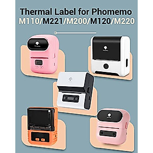 Phomemo Multi-Purpose Self-Adhesive Round Circle Label for Phomemo M110/M110S/M120/M200/M220 Label Maker, 1.96" x 1.96"（50x50 mm）Thermal Label for Barcode Label, DIY Logo Design, Black on White