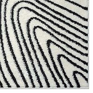 LUXE WEAVERS Geometric Swirl Anthracite 5x7 Area Rug