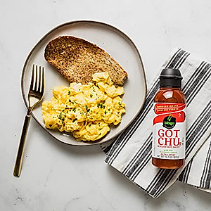 bibigo GOTCHU - Extra Spicy Korean Hot Sauce, Made with Gochujang Fermented pepper paste, Low Heat Sweet-Spicy-Savory-Earthy Flavor [10.7 Oz Squeeze Bottle]