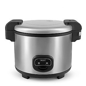 Aroma Housewares 60-Cup (Cooked) (30-Cup UNCOOKED) Commercial Rice Cooker, Stainless Steel Exterior (ARC-1130S),Silver