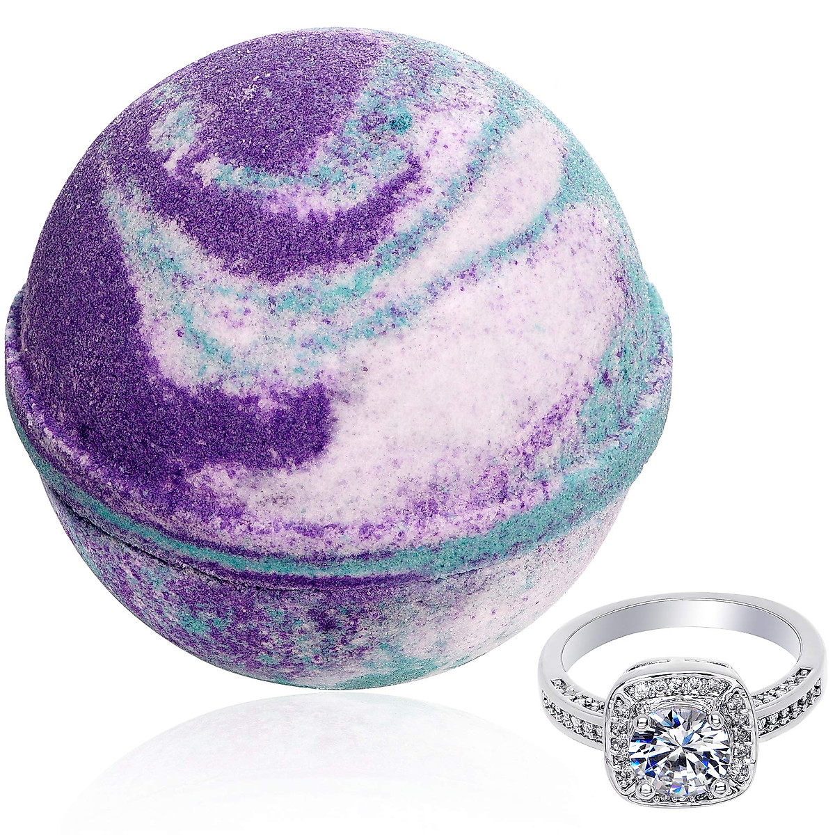 Bath Bomb with Size 8 Ring Inside Mermaid Daydream Extra Large 10 oz. Made in USA