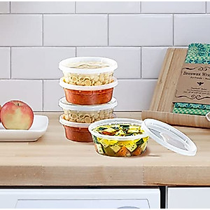 Tokuyo [24 Sets - 8 oz.] Plastic Deli Food Storage Containers With Airtight Lids Use for Microwave,Freezer,Dishwasher-Safe,BPA Free,Leakproof,Recyclable