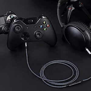 Replacement Audio Cable with in-Line Mic Remote Volume Control Compatible with Bose QC25, QC35, QC35II, QuietComfort 25 35 Headphones, Audio Cord Compatible with Samsung Galaxy Huawei Android