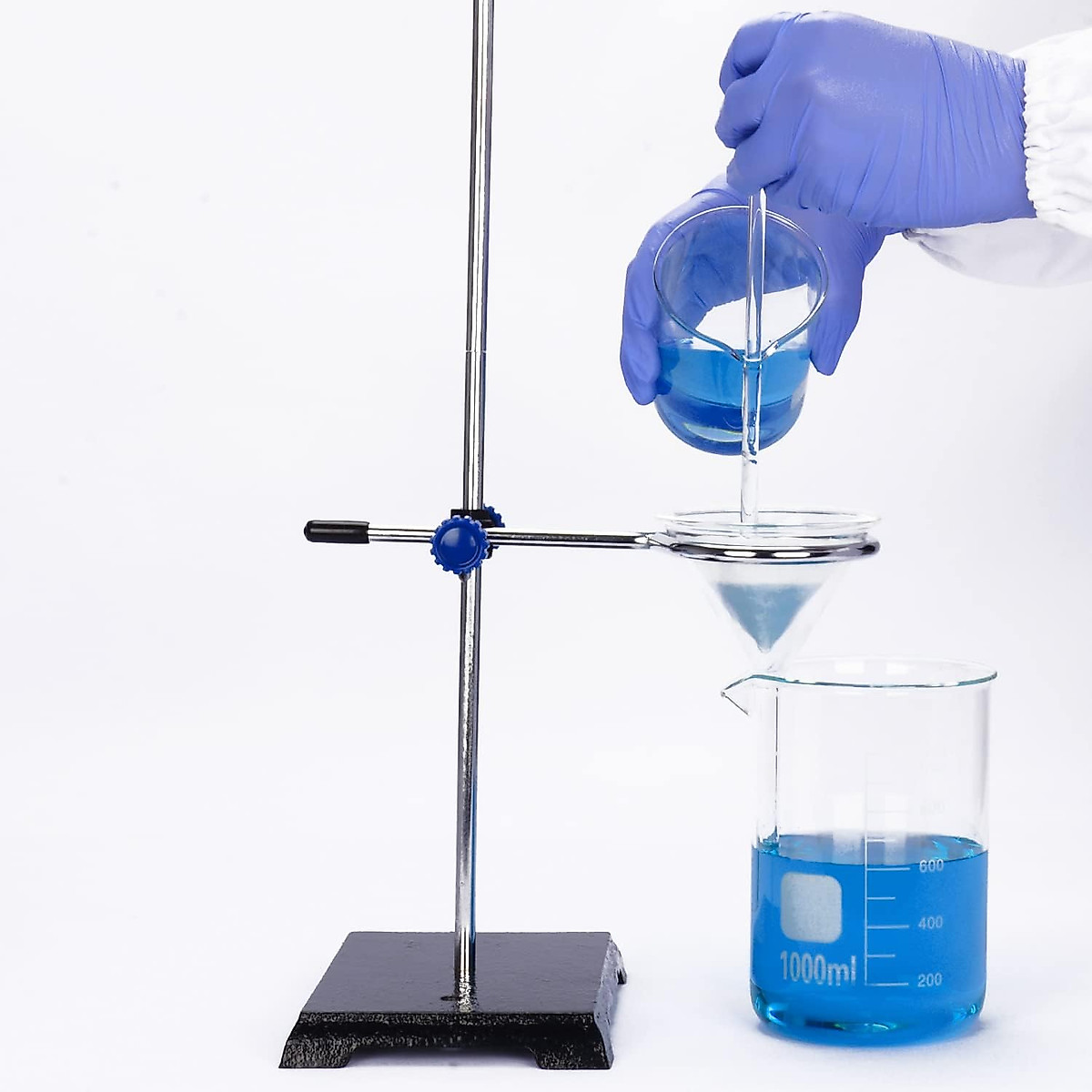 Labasics Quantitative Filter Paper Circles, 55 mm Diameter Cellulose Filter Paper with 15 to 20 Micron Particle Retention Medium Filtration Speed, Pack of 100