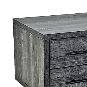 Christopher Knight Home Harrison Mid-Century Modern Nightstand, Sonoma Gray Oak + Black
