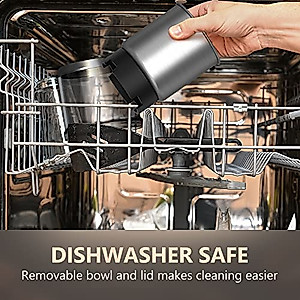 Electric Coffee Grinder with 1 Removable Cup, Adjustable Coffee Bean Grinder for Beans, Spice, Herb, Nut, Flax Seed, 300W Powerful Electric Spice Grinder with Non-Slip Feet, Clear Lid, Stainless Steel