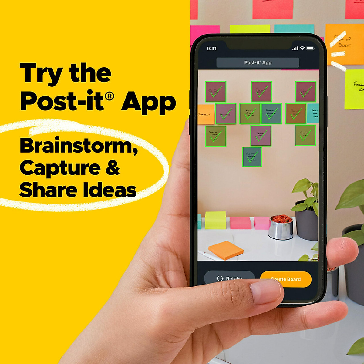 Post-it Super Sticky Notes, 3x3 in, 5 Pads, 2x the Sticking Power, White, Recyclable(654-5SSW)