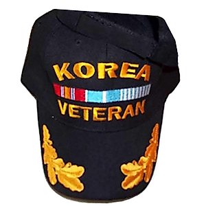 Korea War Veteran Baseball Style Embroidered Hat Black Ball Cap Korean Vet
