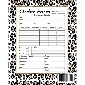 Order Book For Small Business: Customer Order Form with Order log Section for Online Business | Daily Sales Log Book Small Businesses | A Simple ... Form To Keep Track of Your Customer___8x10 in