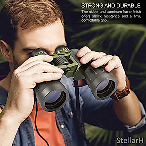 12X50 Full Size Binoculars for Adults with Photography Video Kit [Upgraded] Pro Tripod & Carrying Bag & Strap, Easy Focus for Camping,Travel,Stargazing,Bird Watching