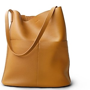 WPYYI Women Shoulder Bag Casual Female Totes Bag Women Leather Handbags Large Capacity (Color : Orange, Size : 35x31cm)