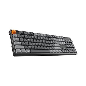 Keychron K10 Full Size Layout 104-Key Wireless Mechanical Keyboard, Hot-Swappable RGB Backlight with Gateron G Pro Brown Switch Aluminum Bluetooth/Wired Gaming Keyboard for Mac Windows