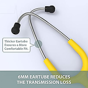 FriCARE Lightweight Single Head Stethoscope (Goose Yellow Tube)
