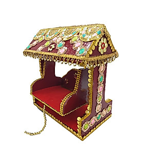 Swing Ladoo Gopal 0,1,2,3 Bal Gopal Khana ji Swing Palana Krishna Jhoola for Janmashtmai Decorative Home Temple Mandir Puja Room