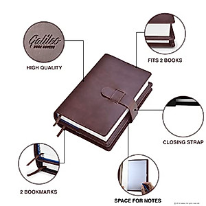 Double AA Big Book Cover & 12 Steps & 12 Traditions | by Galileo | Perfect Gift | Alcoholics Anonymous (Plain/Brown)