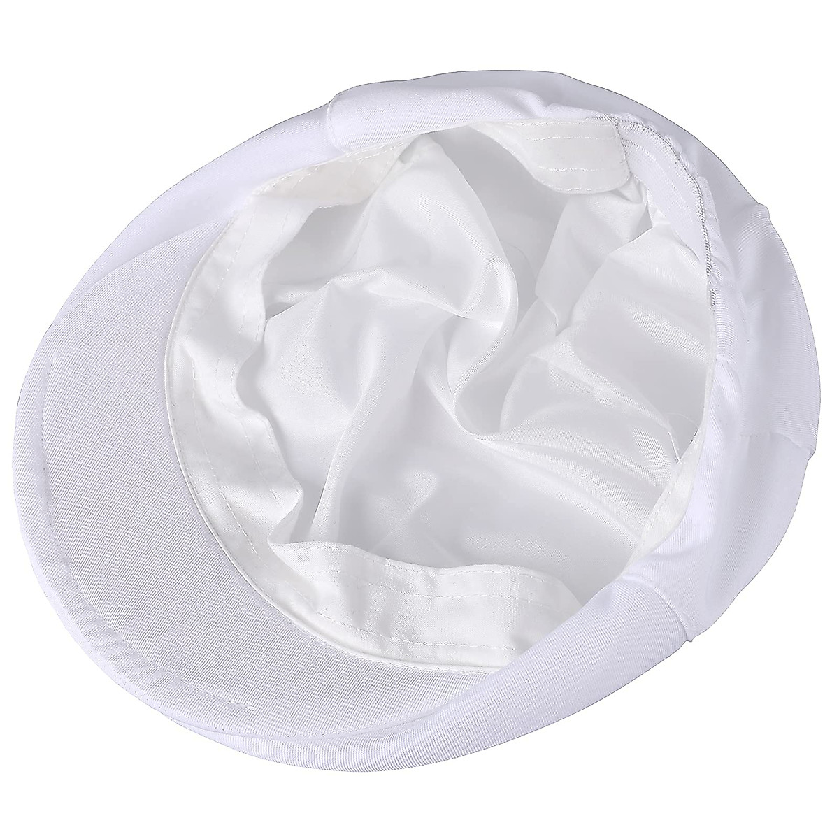 A&J DESIGN Infant Boy Christening Hat 3-6 Months Flat Paperboy Cap White