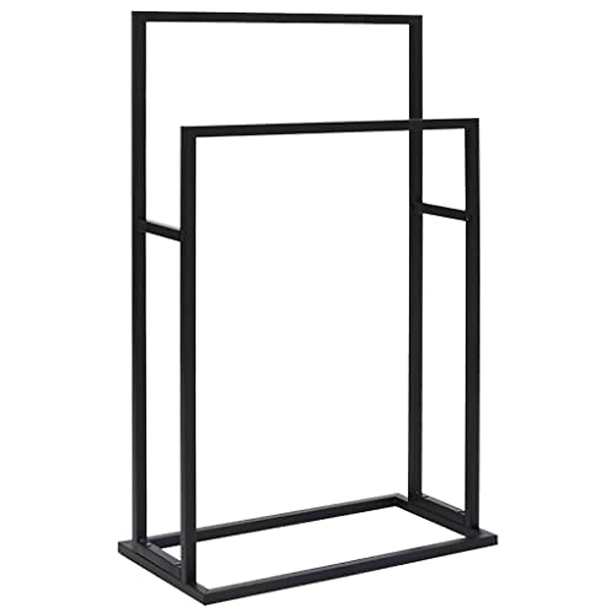 FAMIROSA Freestanding Towel Rack Black 18.9"x9.4"x30.9" Iron ( Weight: 4.59 lbs)