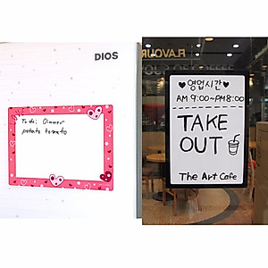 Dry Erase Board Refrigerator Whiteboard Wall Sticker Easy Removable Non Magnetic - Marker Board Sheets Easy Attached & Detached on Glass Without Glue - for Office Restaurant Simple Memo