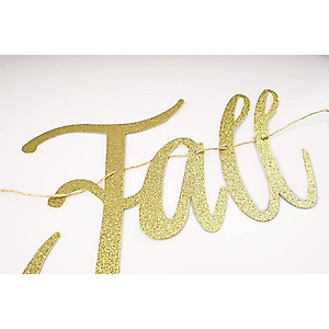 Fall in Love Banner Maple Leaves Glittery Garland for Fall Autumn Themed Wedding Engagement Bridal Shower Party Decorations