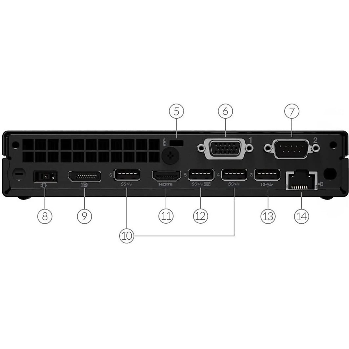 Lenovo ThinkCentre M70q Gen 2 11MY000TUS Desktop Computer - Intel Core i3 10th Gen I3-10105T Quad-core (4 Core) 3 GHz - 8 GB RAM DDR4 SDRAM - 128 GB M.2 PCI Express NVMe SSD - Tiny - Black