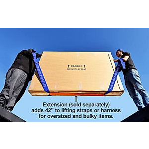 Forearm Forklift 2-Person Lifting and Moving Straps; Lift, Move and Carry Furniture, Appliances, Mattresses or Any Item up to 800 lbs. Safely and Easily Like a Pro, Orange